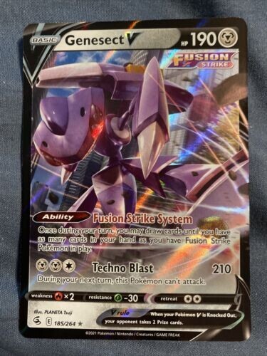 Pokemon : SWSH FUSION STRIKE GENESECT V 185/264 ULTRA RARE | eBay