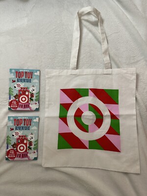 Target Holiday 2023 Tote Bag & 2 Target Bullseye’s Top Toy Adventure ...