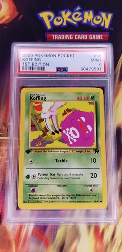 2000 Pokemon 1st Edition Team Rocket Koffing #58/82 PSA MINT 9 | eBay