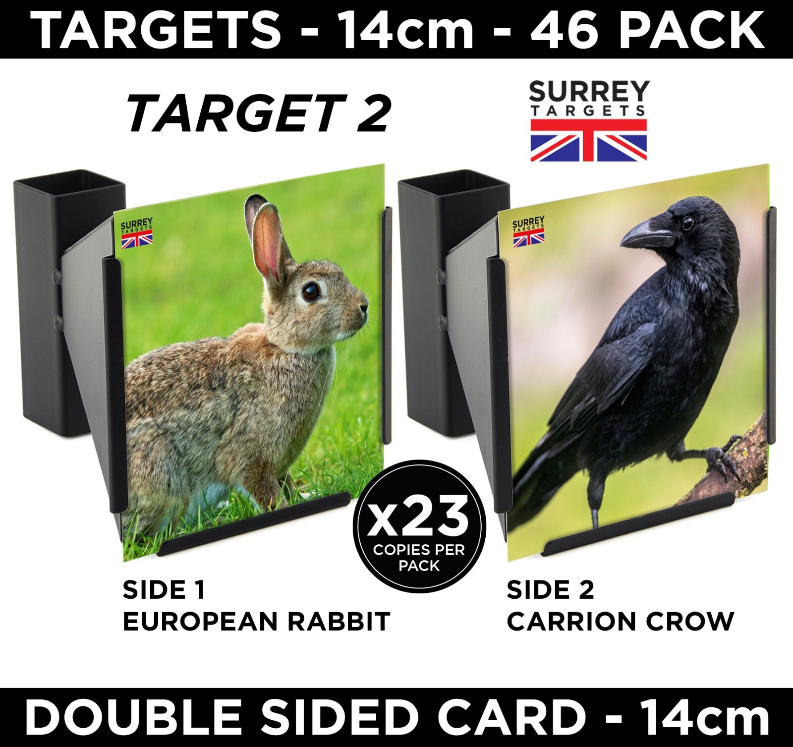 RAT SQUIRREL RABBIT CROW PEST VERMIN 14cm Air Rifle Pistol Targets 2 ...