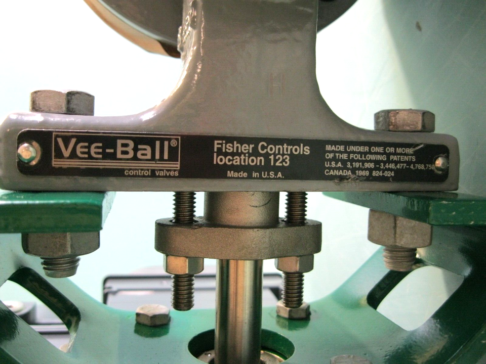 2" 150# Fisher Controls V150 Vee-Ball 1052 Actuator DVC6020 Positioner ...