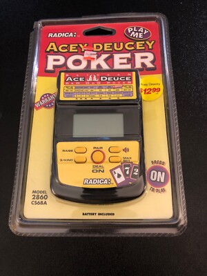 NEW Radica Electronic Handheld Acey Deucey Poker #2860 CS6BA Toy Game ...