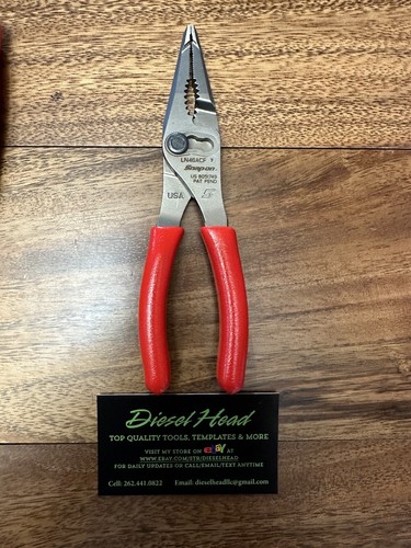 *NEW* Snap On LN47ACF & LN46ACF Needle Nose/Slip-Joint Combination RED ...