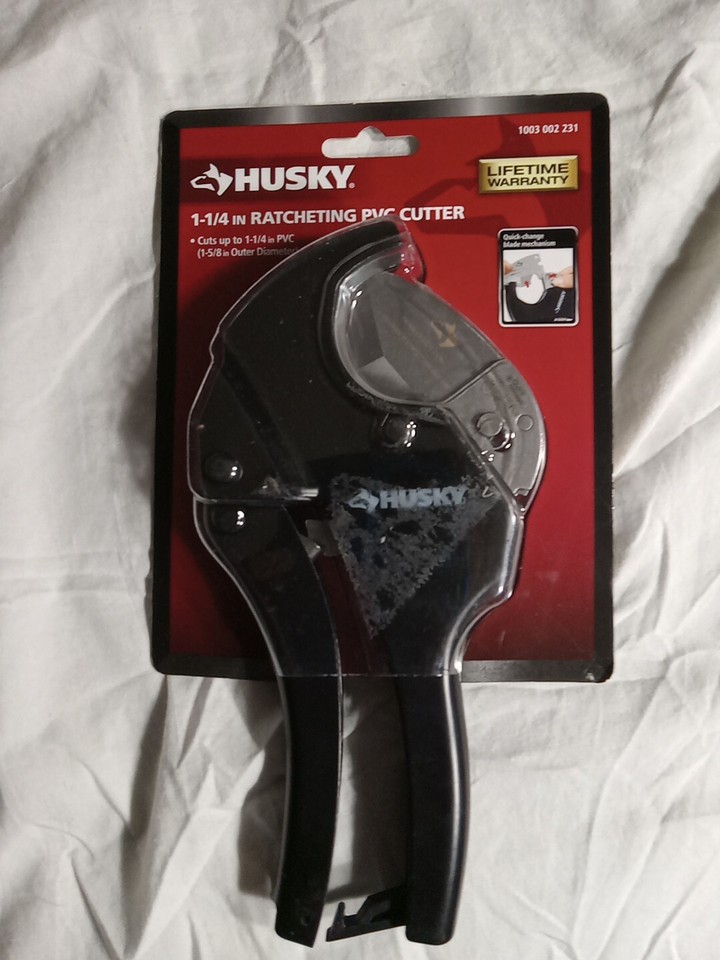 Husky 1-1/4 Inch Ratcheting PVC Cutter MFG# 16PL0101-1 - Quick Change ...