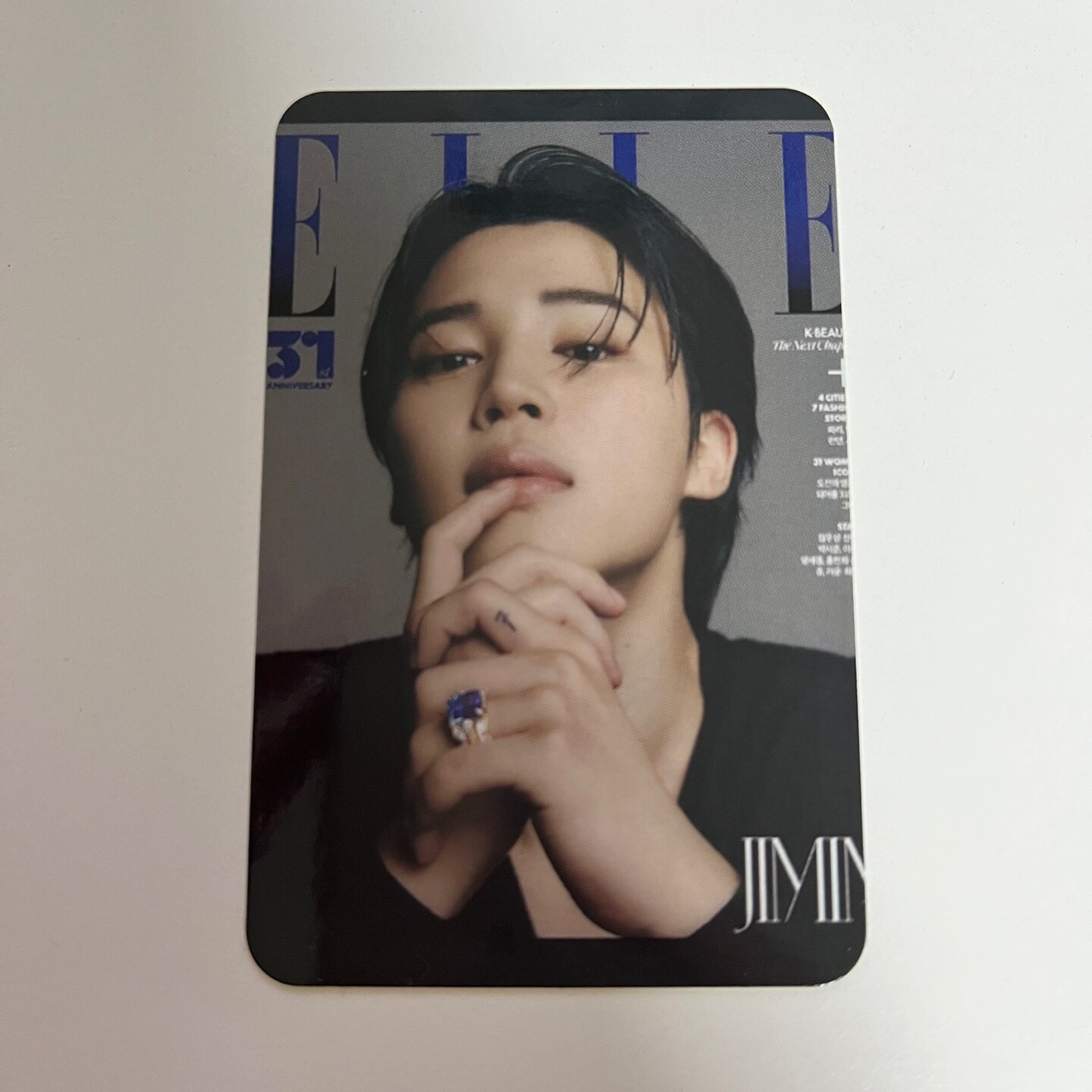 BTS Jimin VOGUE Korea & ELLE Korea magazine photocards 2023 Tiffany Co ...