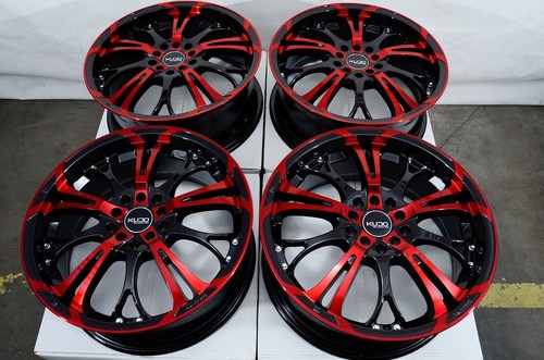 16" Wheels Rims Black Red 5 Lugs Honda Accord Civic CRV Prelude Mazda ...