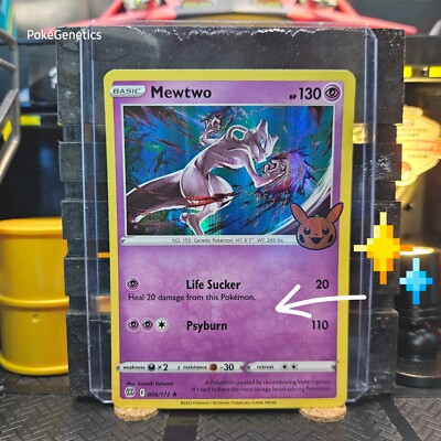 Mewtwo Holo Bleed Error Trick or Trade Brilliant Stars Pokémon TCG 056/ ...