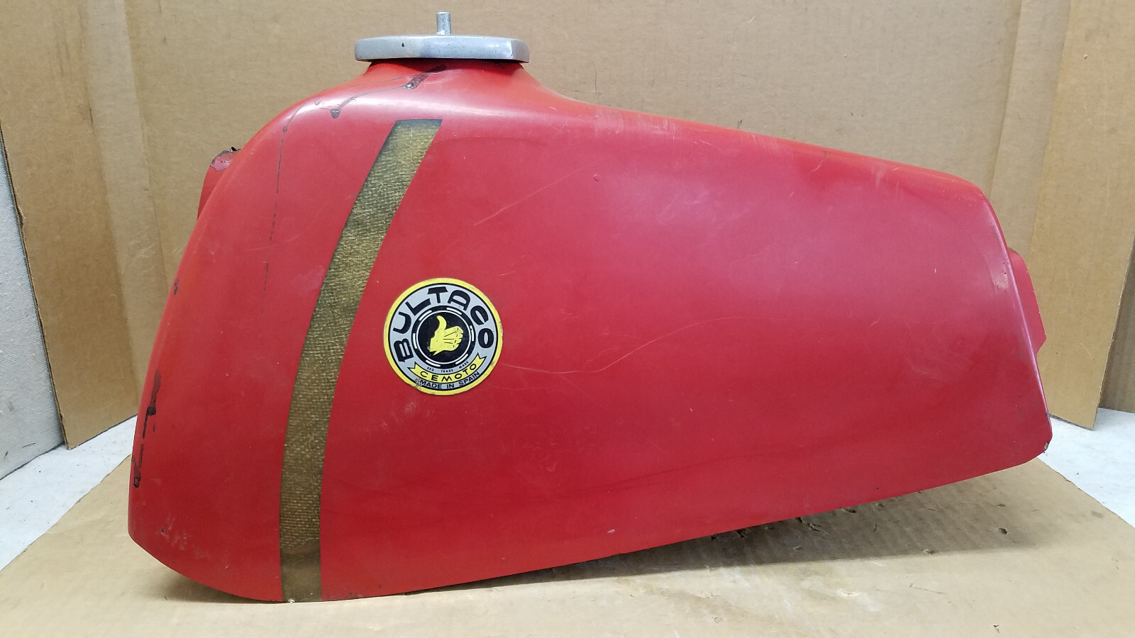 Bultaco Pursang Fuel Gas Tank Red Hannemann Fiberglass Desert Oversized ...