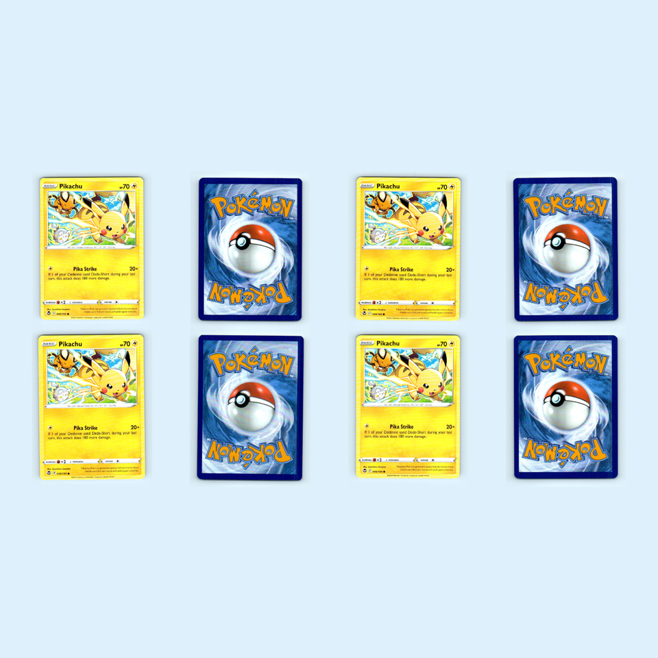 25x Pikachu Lot Pokemon Cards Collection Set Party Favors w/ Toploaders ...