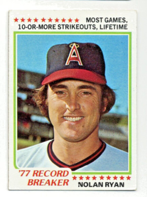 1978 TOPPS MOST GAMES 10 OR MORE K'S NOLAN RYAN #6 HALL OF FAME | eBay