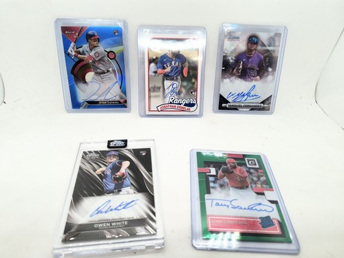 Lot of 5 AUTOGRAPH SPORTS Cards, Numbered Topps Chrome Panini | eBay