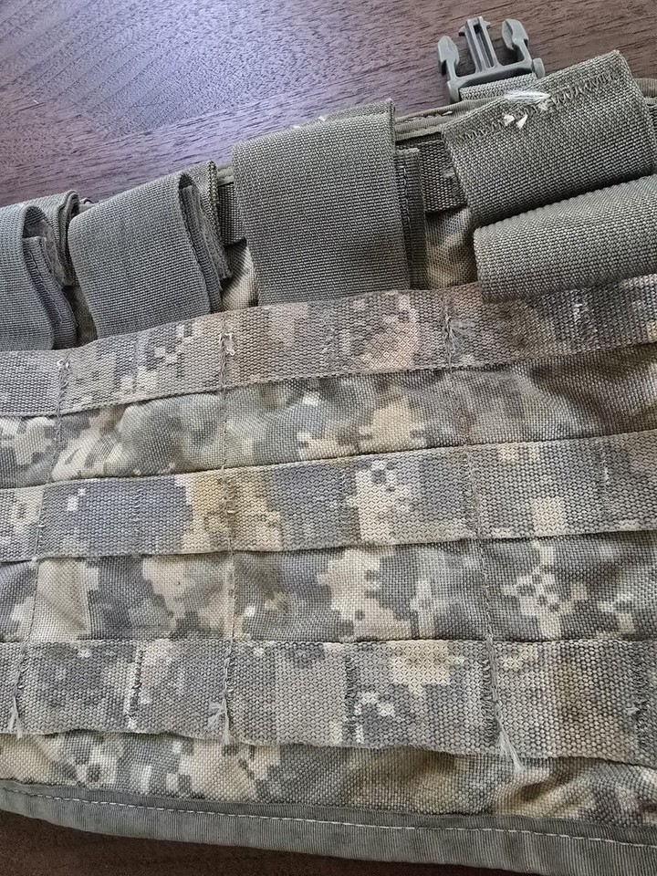 USGI MOLLE II ASSAULT PANEL W HARNESS ACU ARMY US MILITARY TAP CHEST ...