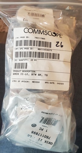 Commscope SFC-LCF-09-8X QWIK II LC SM Fiber Optic Connector 760117895 ...