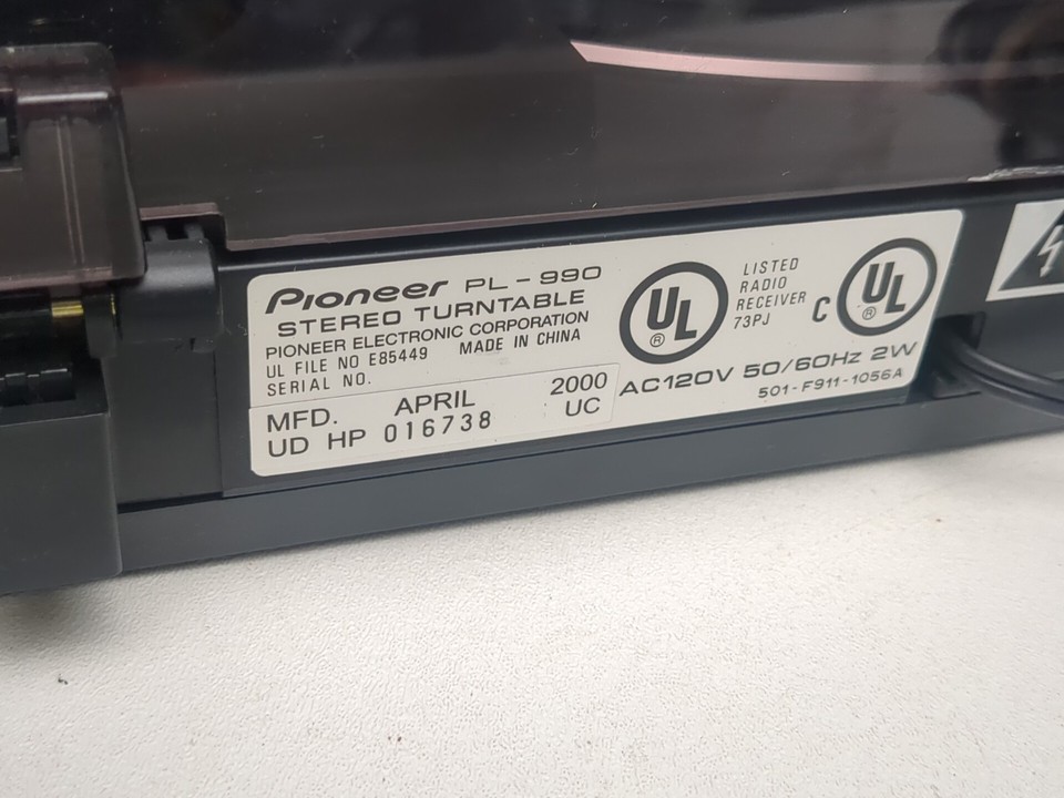 Pioneer PL-990 Automatic Stereo Turntable 799472263784| eBay