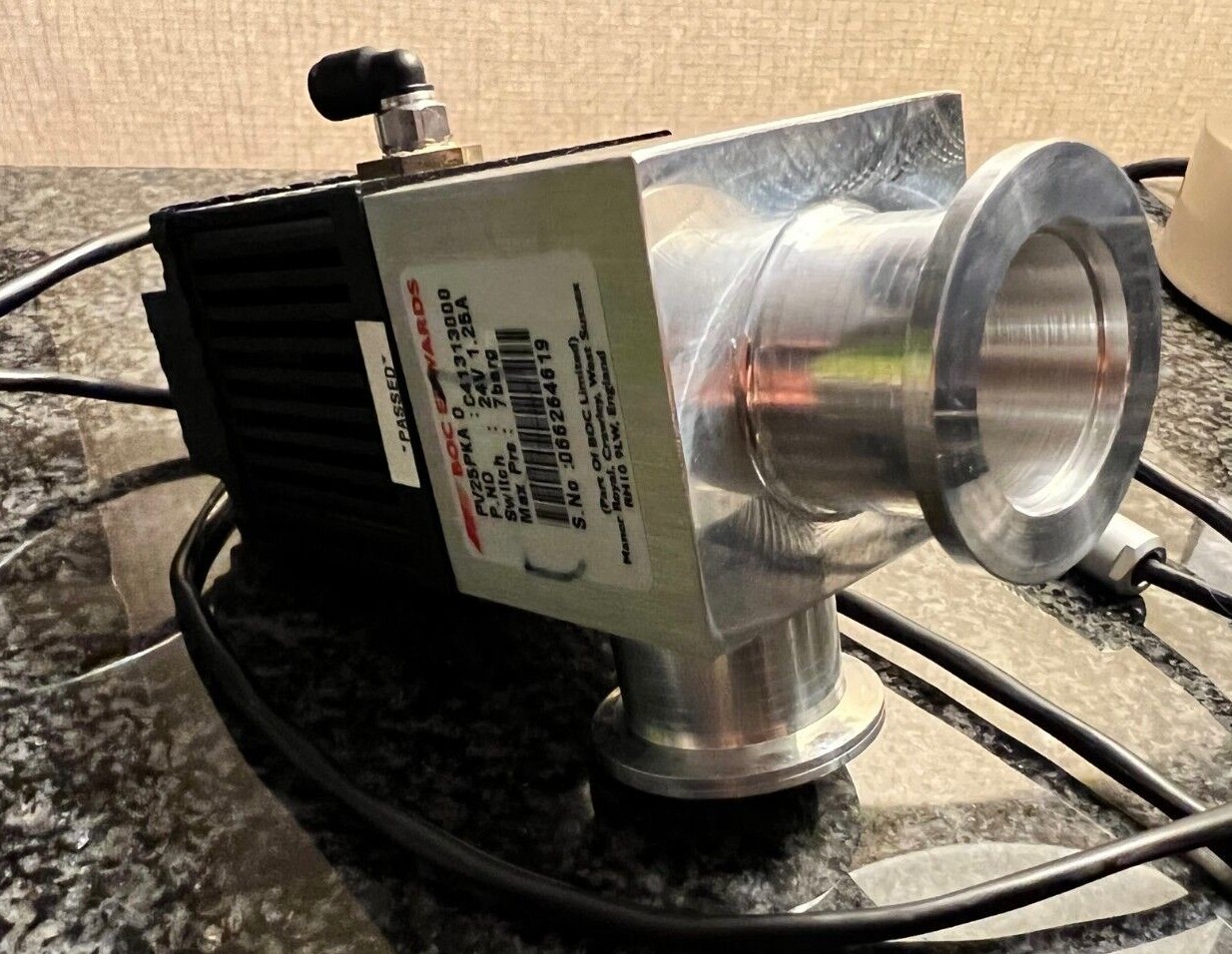 Working BOC Edwards Vacuum Valve PV25PKA 0, P.No C41313000 24v 1.25A 7 ...