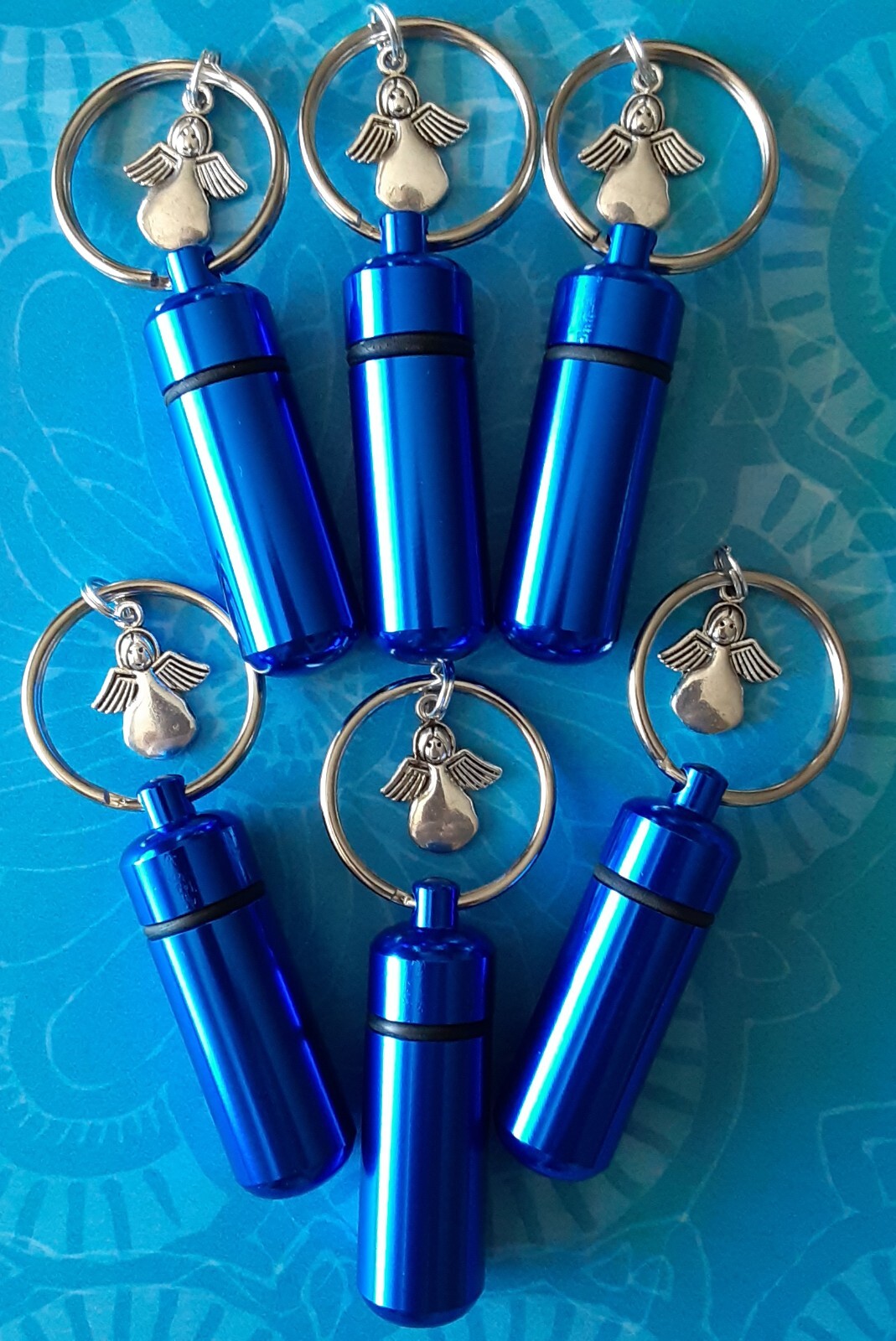 J6 Mini,Cremation Jewelry,Memorial Urn,Blue,Cremation Urn,Small Key ...