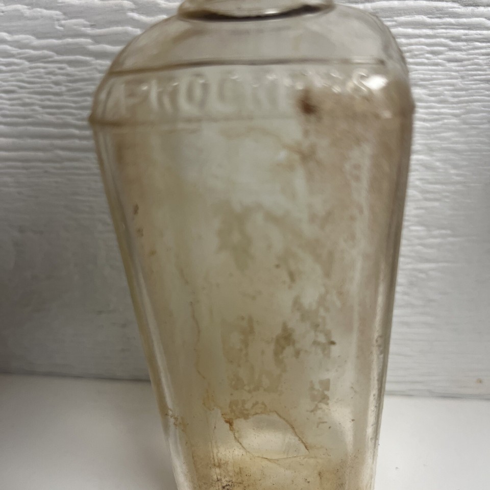 RARE Vintage 1930's DODGE CHEMICAL CO Embalming Fluid Glass Bottle 8" W ...