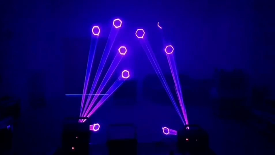 2W RGB Laser Light 2 Watt RGB Animation Laser Stage Lighting DJ Disco ...