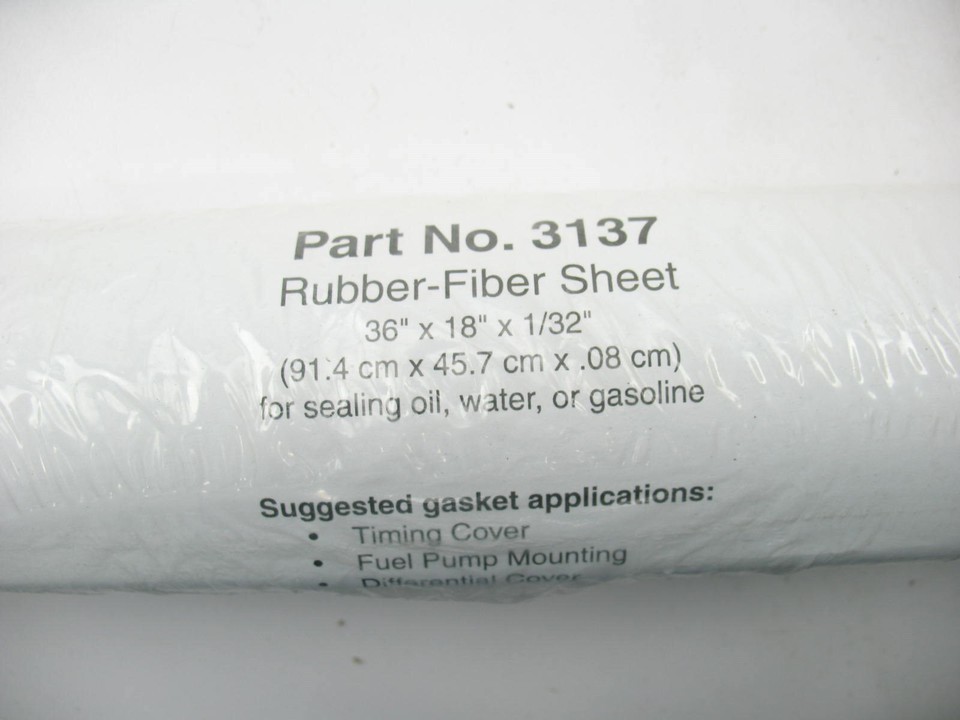 Fel-Pro 3137 Rubber Fiber Gasket Making Material Roll Sheet - 36" X 18 ...