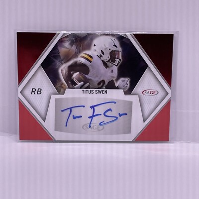 2023 Sage FB TITUS SWEN AUTO Red Parallel 🔥Wyoming Cowboys ...