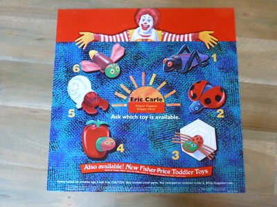 Vintage McDonald’s Eric Carle Finger Puppet Happy Meal Translite Sign ...