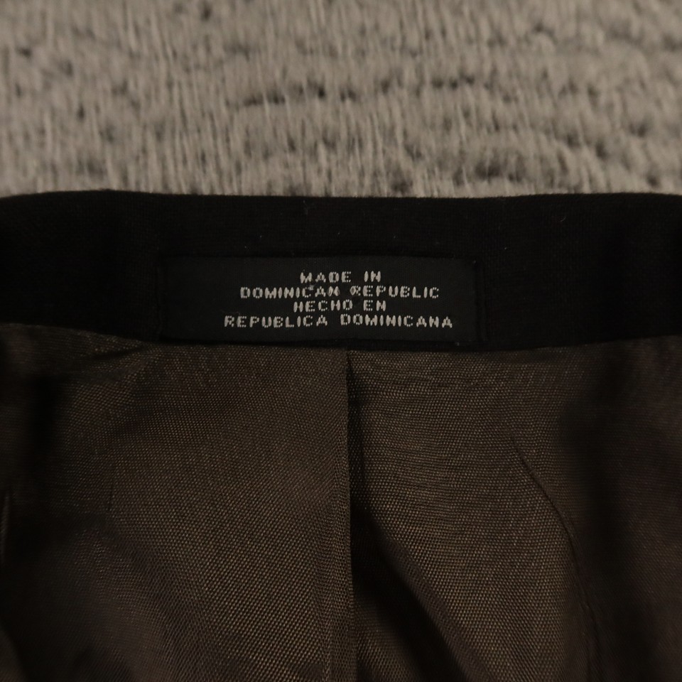 VTG Hopsack Jacket XL Black Polyester Wool Blazer Sport Coat Breathable ...