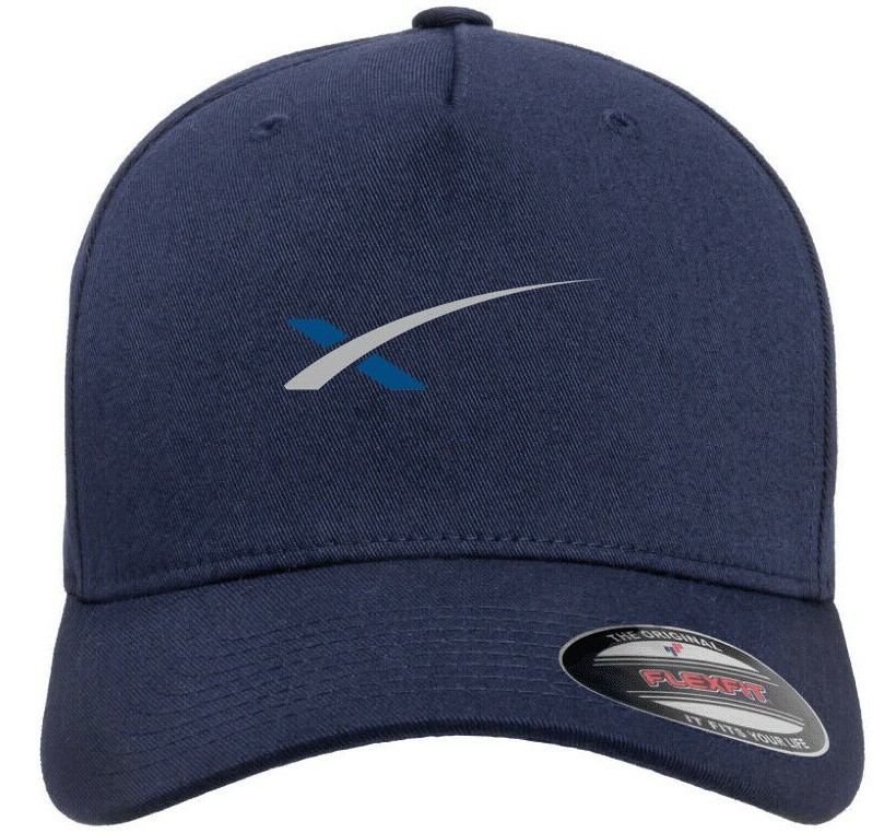 Space X Logo Hat Tesla SpaceX Emblem on Black Flexfit Baseball Cap S/M ...