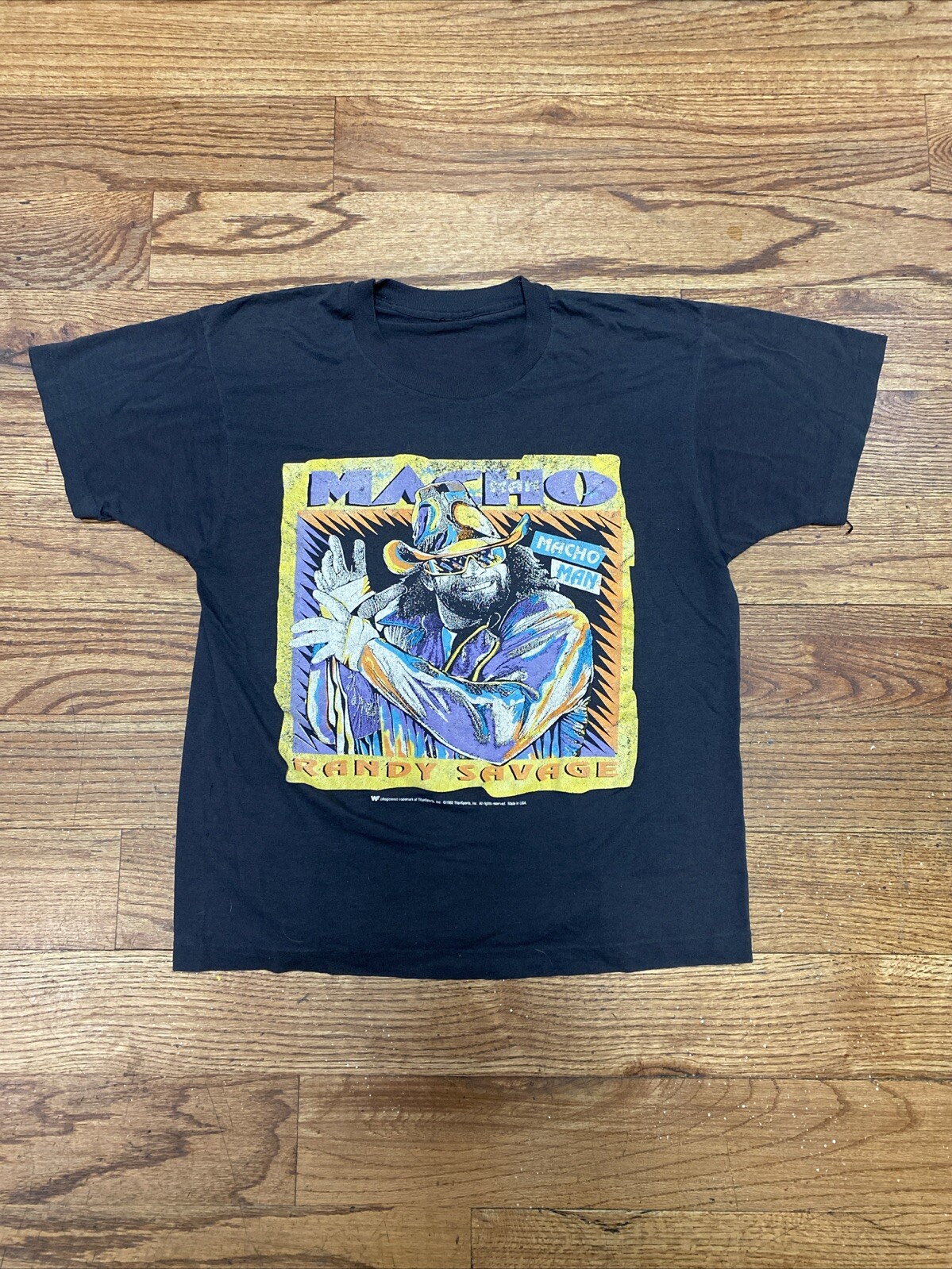 Vintage Rare 90s WWF Macho Man Randy Savage Shirt M/L… - Gem