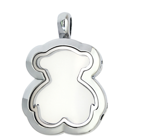 Silver Bear Floating Locket | eBay Australia