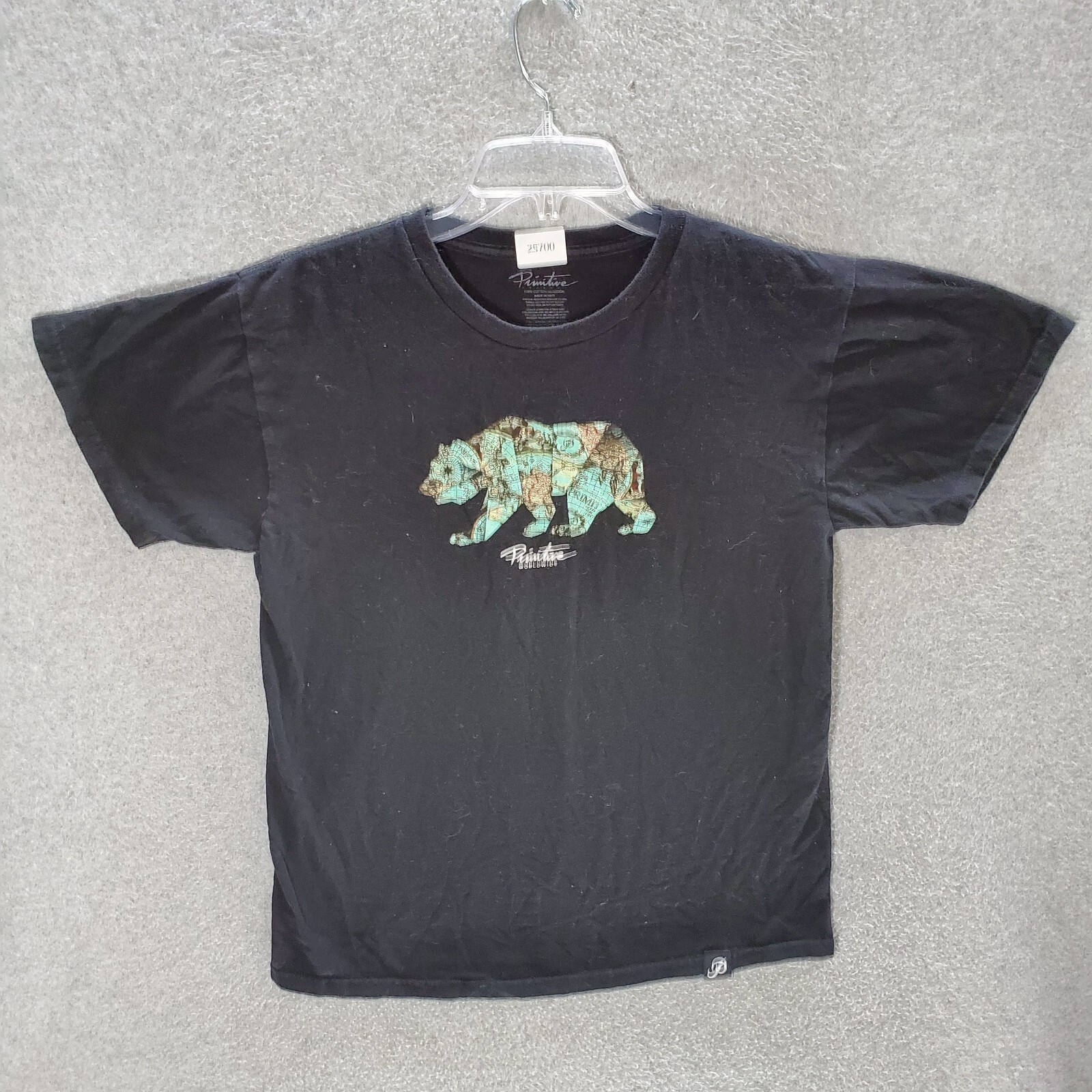 Primitive Boys T-Shirt XL Black Bear Graphic Short Sleeve Adult tee | eBay