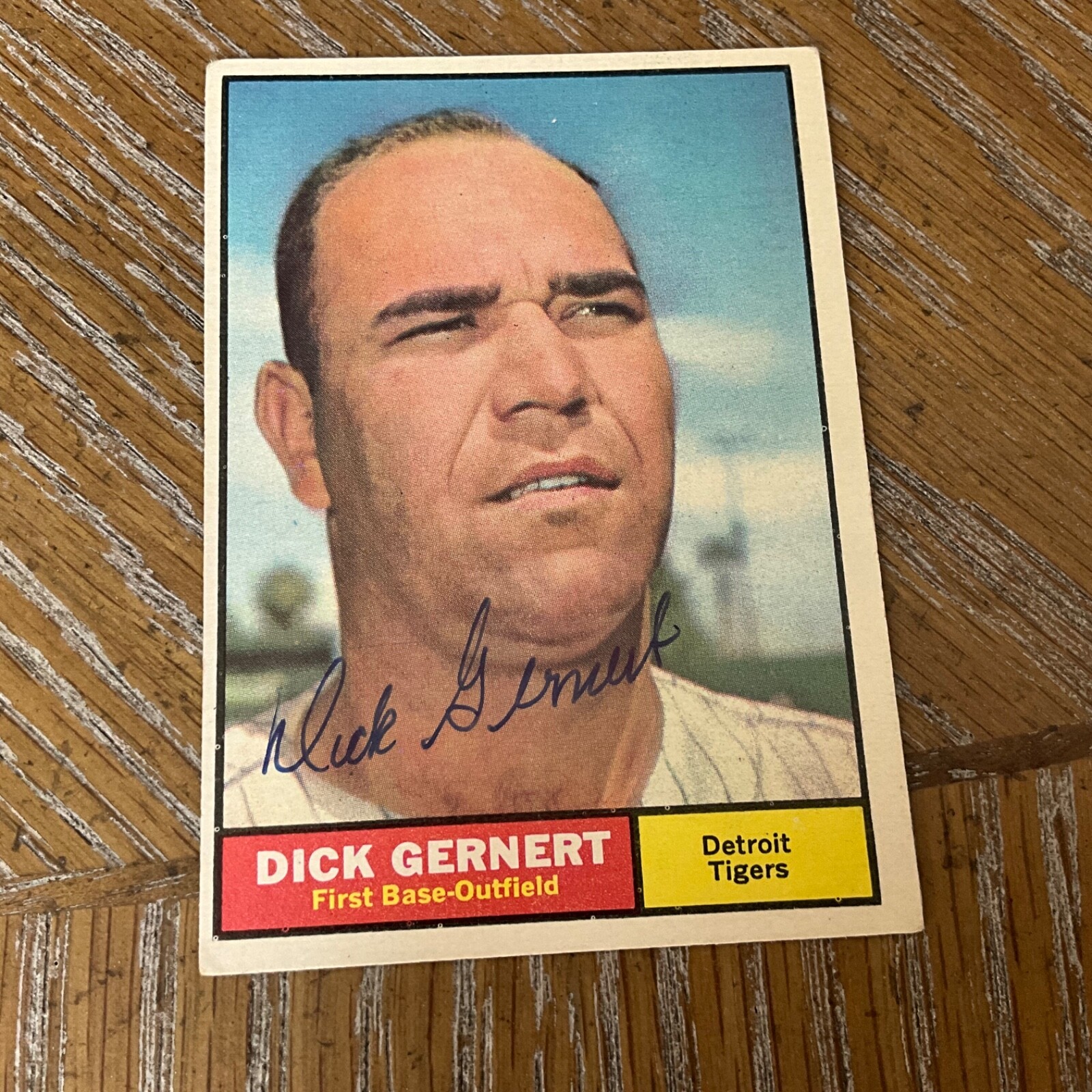 Autographed 1961 Topps DICK GERNERT . (DEC). #L-1 | eBay