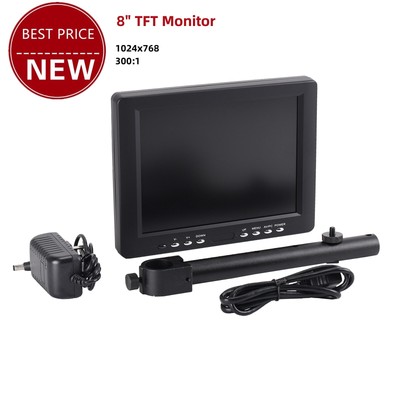 1024x768 Monitor 8-inch TFT LED Screen Industrial IPS Display w/32mm ...