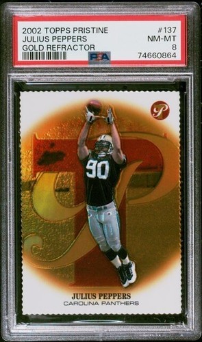 2002 Topps Pristine - Julius Peppers #137 Gold Refractor Die-Cut /79 ...