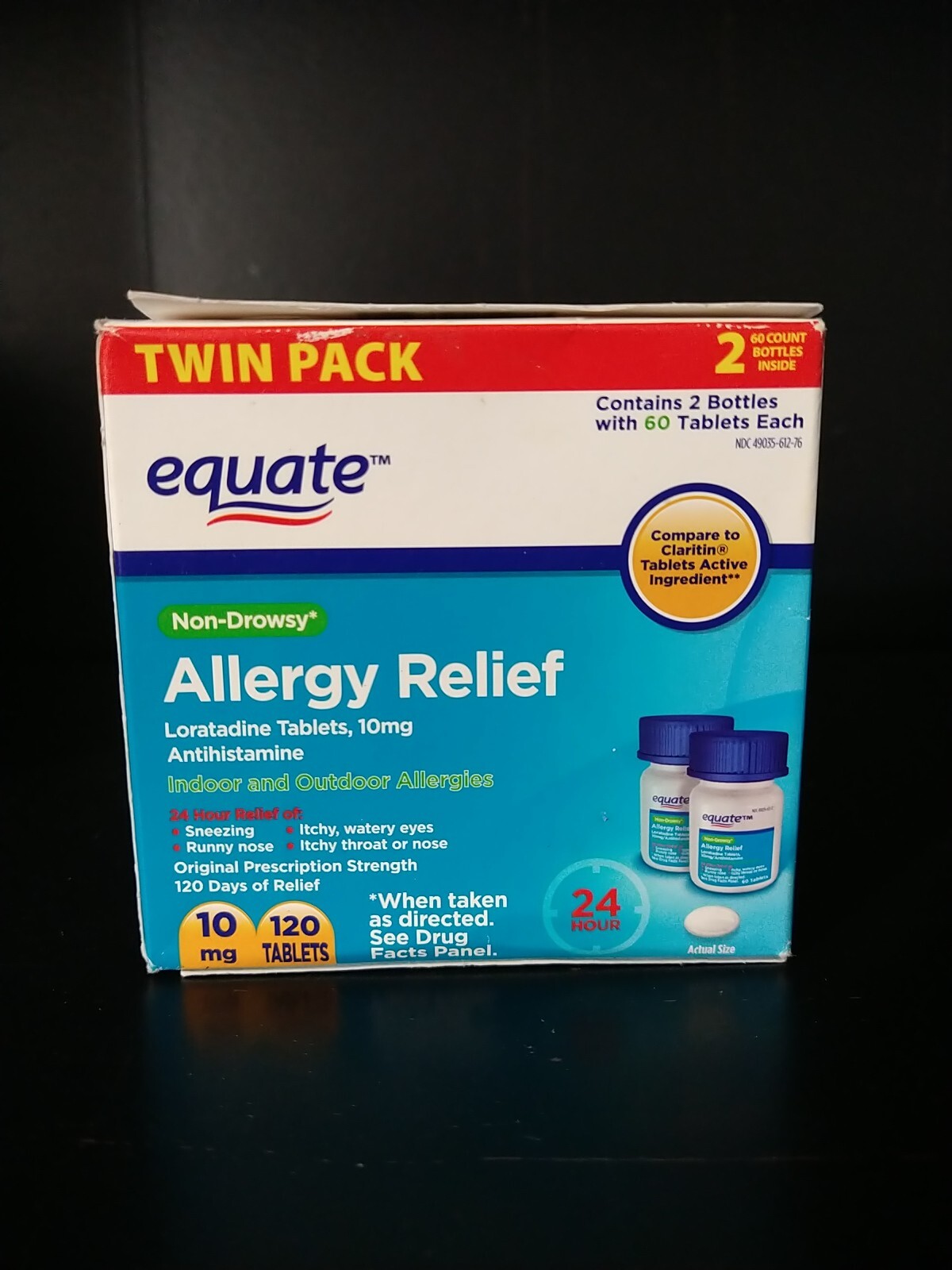 EQUATE Loratadine 10mg Non-Drowsy All Day Allergy Relief Tablets - Exp ...