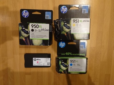 HP Ink cartridges 1x 950XL black 951XL: cyan, magenta, yellow NON ...