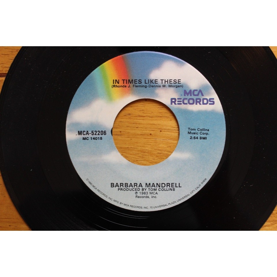 BARBARA MANDRELL IN TIMES LIKE THESE 45RPM 7" VINYL JUKEBOX RECORD ...