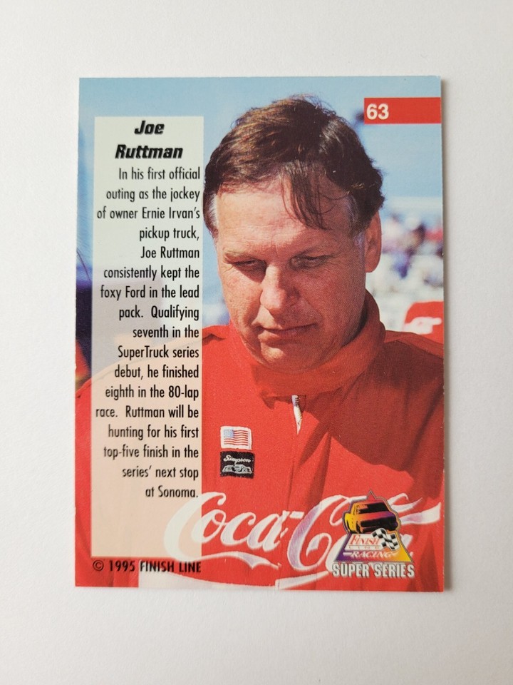 1995 Finish Line Super Series #63 Joe Ruttman | eBay