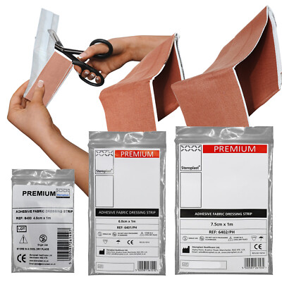 Steroplast Premium Fabric Cut To Size Adhesive First Aid Plaster Strip ...