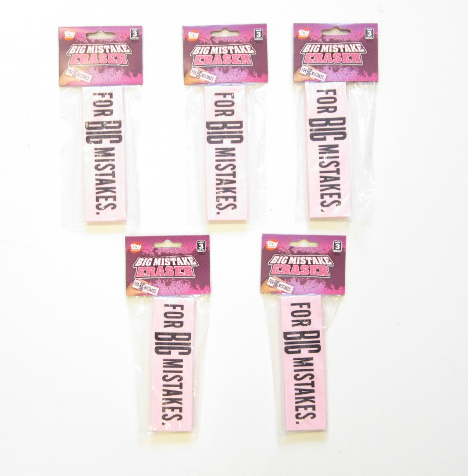 5 NEW BIG MISTAKE ERASER LARGE JUMBO REALLY BIG MISTAKES ERASERS SCHOOL ...