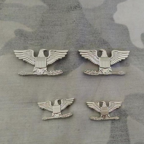 2 Pairs WW2 WWII WW2 US Army Colonel Eagle War Bird Device Pin Badge ...