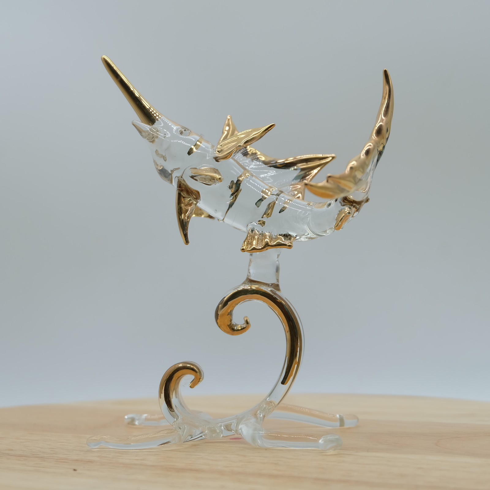Sailfish Fish Stand Glass Figurine Hand Blown Collectible Figurine Gift ...