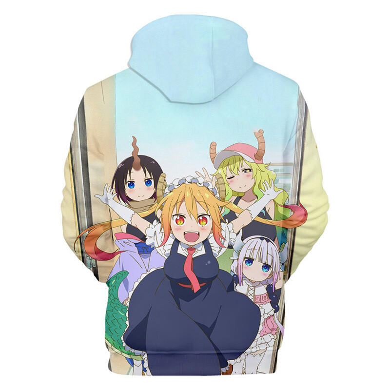 Miss Kobayashi's Dragon Maid Kanna Tohru Anime Hoodies Pullover Coat ...