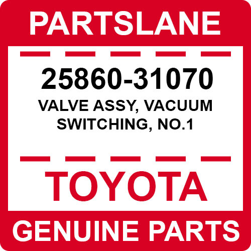 OEM Toyota 2586031070 Valve Vacuum Switching No.1 25860-31070 for sale ...