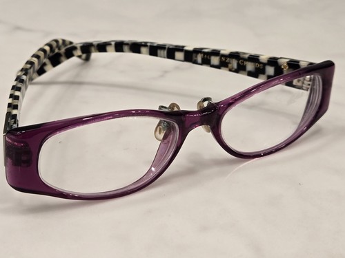 MacKenzie Childs COURTLY CHECK Readers +2.00 Reading Glasses FUCHSIA ...