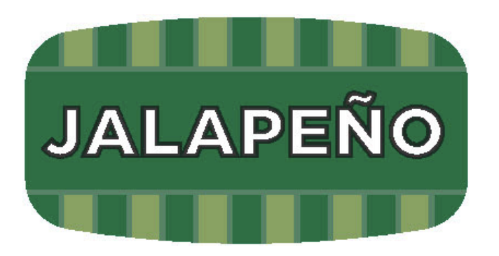 Jalapeno Labels 1000 per Roll Food Store Flavor Stickers .625" X 1.25 ...