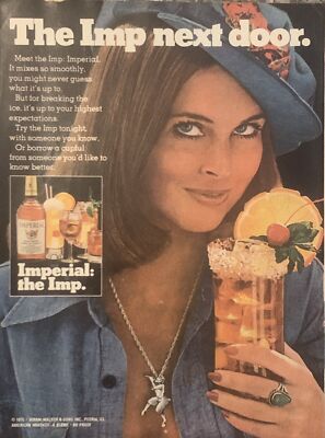 1975 Imperial Whiskey The Imp Next Door Sexy Woman Denim VTG 1970s PRINT AD | eBay