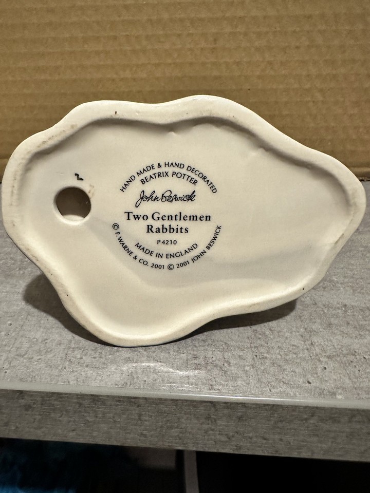 Beswick - Beatrix Potter Two Gentlemen Rabbits. Excellent condition ...