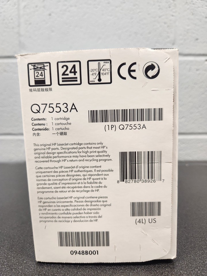 Genuine HP 53A Q7553A Black Print Toner Cartridge Free Shipping ...