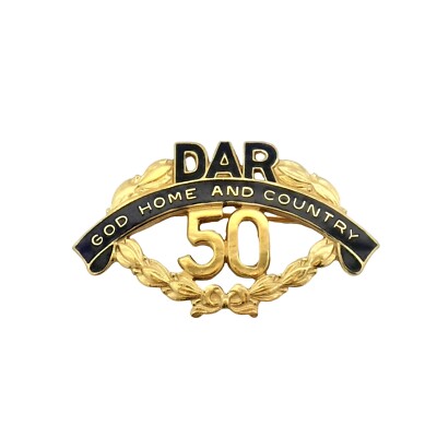 Vintage DAR Daughters of the American Revolution Gold Pin In 14K Yellow ...