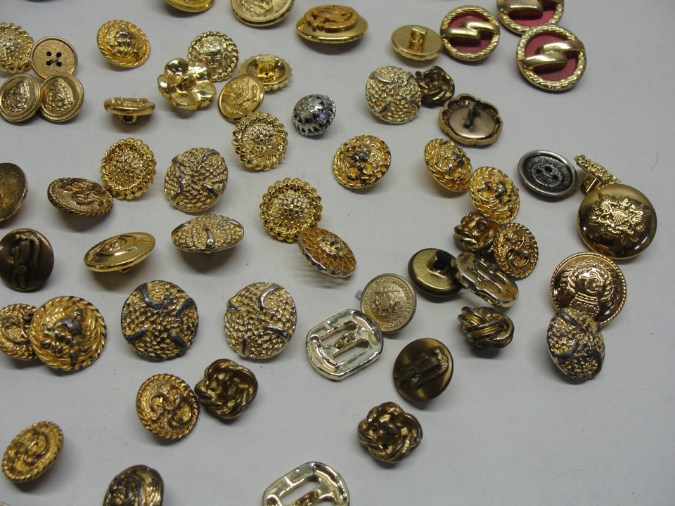 VINTAGE LOT 120 ASSORTED UNIFORM MILITARY DRESS BRASS BUTTONS | eBay